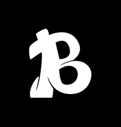 Letter b note musical logo design Royalty Free Vector Image