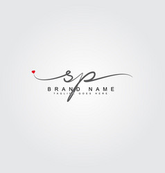 Gb initial handwriting logo design Royalty Free Vector Image