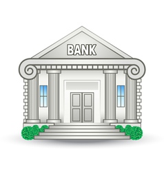 Cartoon retro bank building or courthouse Vector Image