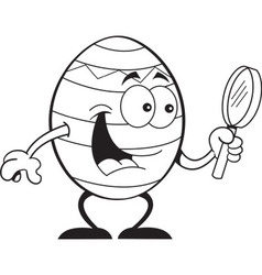 Cartoon boy on an easter egg hunt Royalty Free Vector Image