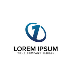 Number 9 logo design concept template Royalty Free Vector