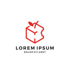 Open box unboxing logo line art outline monoline Vector Image