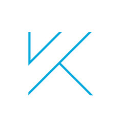 Letter vk simple geometric logo Royalty Free Vector Image