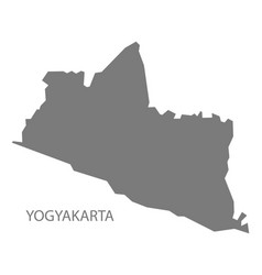 Jawa timur indonesia map grey Royalty Free Vector Image