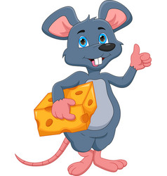Letter m uppercase tracing mouse holding cheese Vector Image
