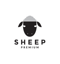 Cute line art sheep logo symbol icon design Vector Image
