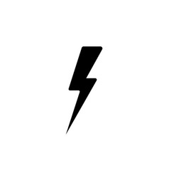 Lightning icon simple flat style Royalty Free Vector Image