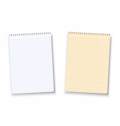 Stripped notebook paper cartoon Royalty Free Vector Image