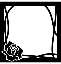 Skull and roses frame Royalty Free Vector Image