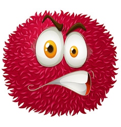 Facial expressions on fluffy balls Royalty Free Vector Image