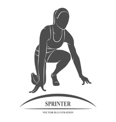 Running sprinter athlete Royalty Free Vector Image