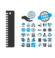 Vertical meter ruler Royalty Free Vector Image