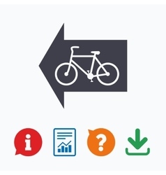 Bike logos cycle linear colorful icon set Vector Image