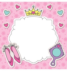 Princess pink frame Royalty Free Vector Image - VectorStock