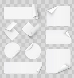 Set of paper stickers with tape Royalty Free Vector Image