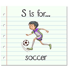 Flashcard letter s is for sweet Royalty Free Vector Image