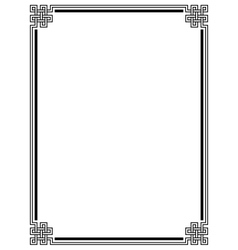 Roman style black ornamental decorative frame Vector Image