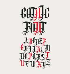 Gothic alphabet Royalty Free Vector Image - VectorStock