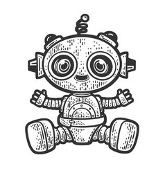 Little kawaii robot Royalty Free Vector Image - VectorStock