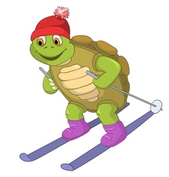 Girl skiing Royalty Free Vector Image - VectorStock