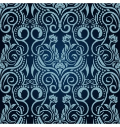 Victorian leaves seamless pattern Royalty Free Vector Image