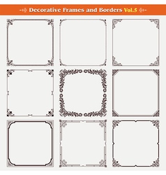 Decorative frames and borders rectangle 2x1 Vector Image