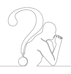 Cartoon man writing on paper with pen thinking Vector Image