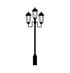 Vintage lamp post sign Royalty Free Vector Image