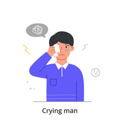 Sad man concept Royalty Free Vector Image - VectorStock