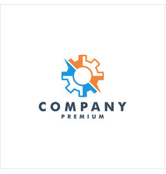 People gear cog cogs logo icon Royalty Free Vector Image