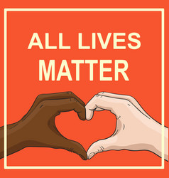 Stop racism hands with different skin colors Vector Image