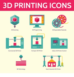 Basic printing icons Royalty Free Vector Image