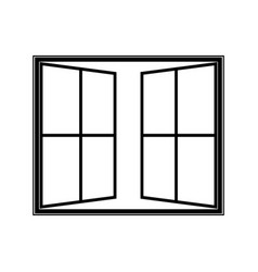 Open window template view Royalty Free Vector Image