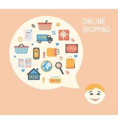 Ecommerce online shopping seamless background Vector Image