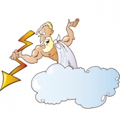Comic cartoon lightning bolt and cloud Royalty Free Vector Image ...