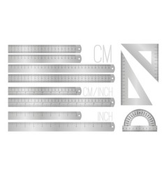 Metric imperial rulers centimeter and inch Vector Image