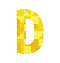 Design light effect alphabet letter d Royalty Free Vector