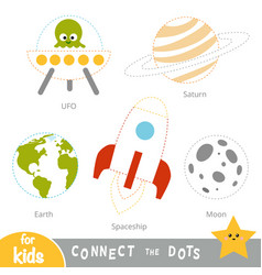 Trace the dotted circles education game Royalty Free Vector