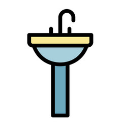 Wash water basin icon isometric style Royalty Free Vector