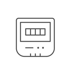 Square and cubic meters line icons Royalty Free Vector Image