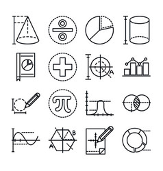 Math icon set Royalty Free Vector Image - VectorStock