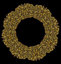 Decorative indian round lace ornate gold mandala Vector Image