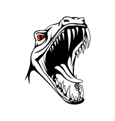 Black and white dragon head Royalty Free Vector Image