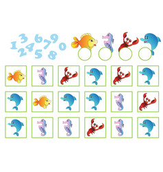 Educational math game for kids Royalty Free Vector Image