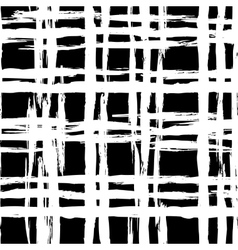 Geometric plaid line black and white minimalistic Vector Image