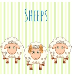 Scared sheep Royalty Free Vector Image - VectorStock