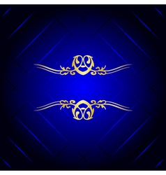 Blue background with gold snow Royalty Free Vector Image