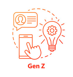 Generation z poster template layout modern age Vector Image