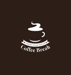 Coffee cup logo design background Royalty Free Vector Image