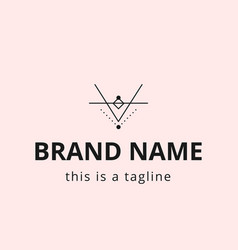 Logo lines and shapes Royalty Free Vector Image